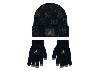 accessoires bonnet jordan set gants bonnet jordan enfant black.